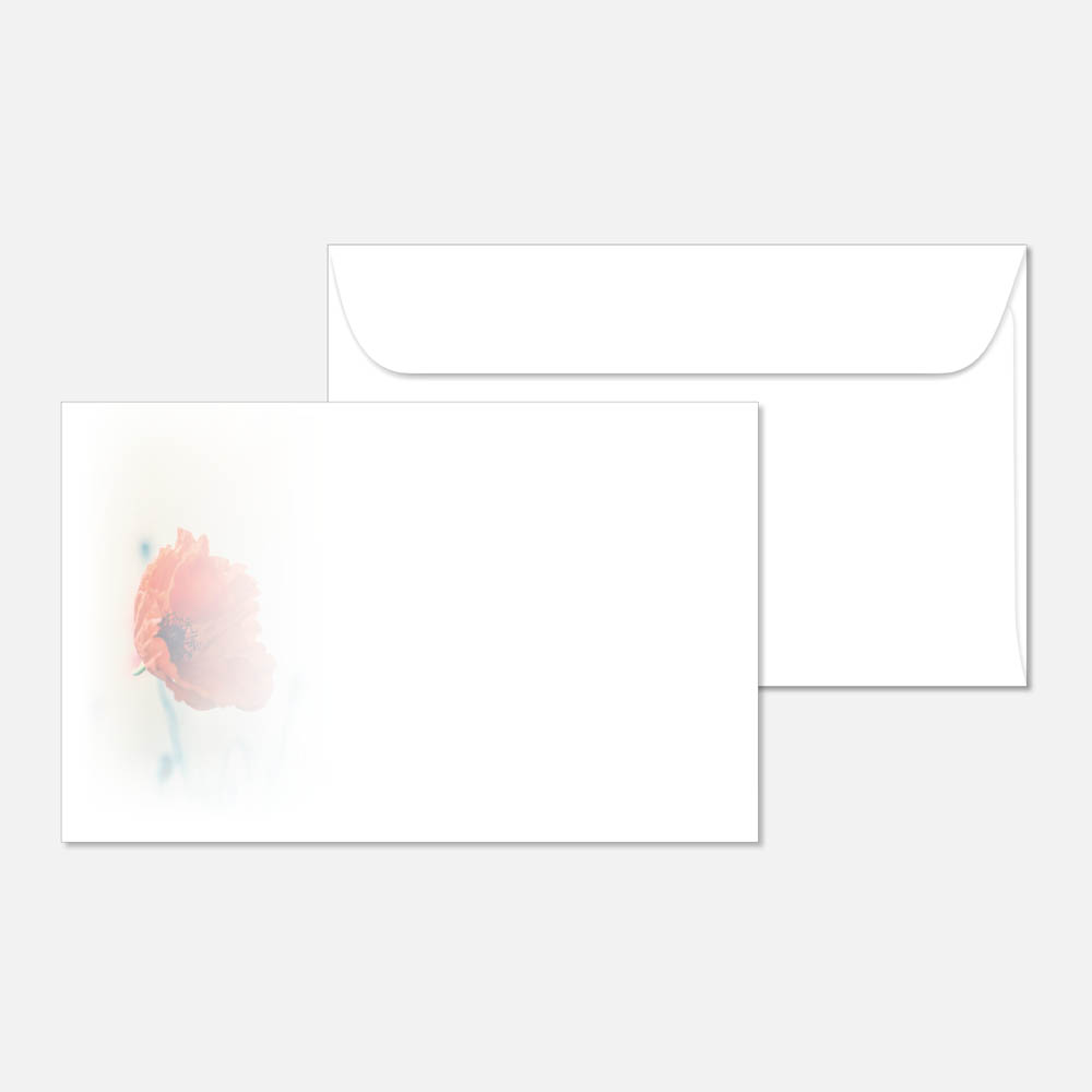 Trauerkuvert Mohn online bestellen Schweizer Trauerkarten